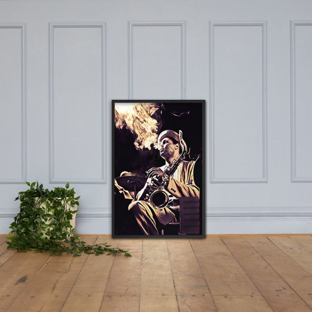 Jazz Poster Dexter Gordon Art Print, Printable Vintage Tenor Saxophone ...