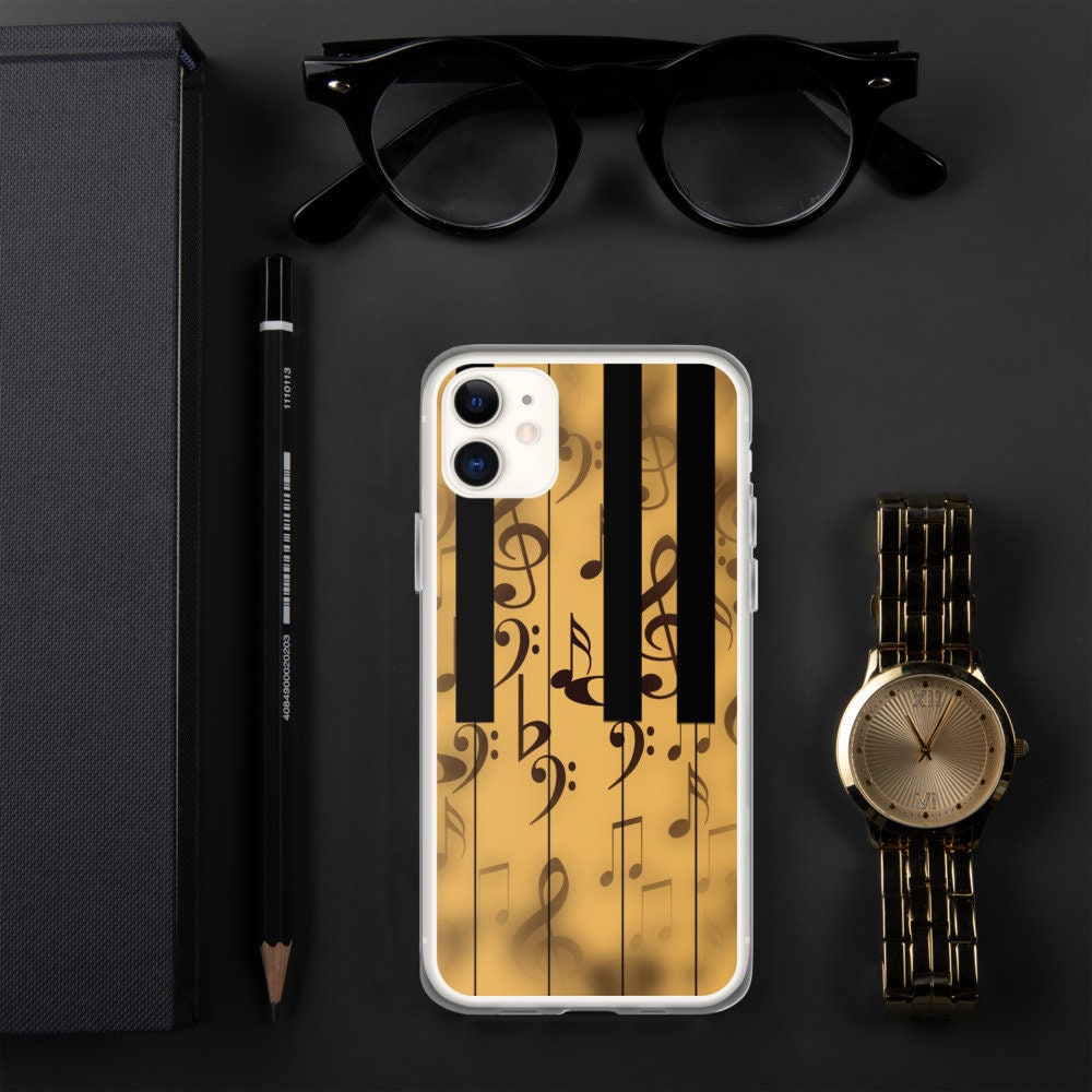Piano Keys iPhone Case, Aesthetic Piano Keyboard Phone Cover, Custom ...