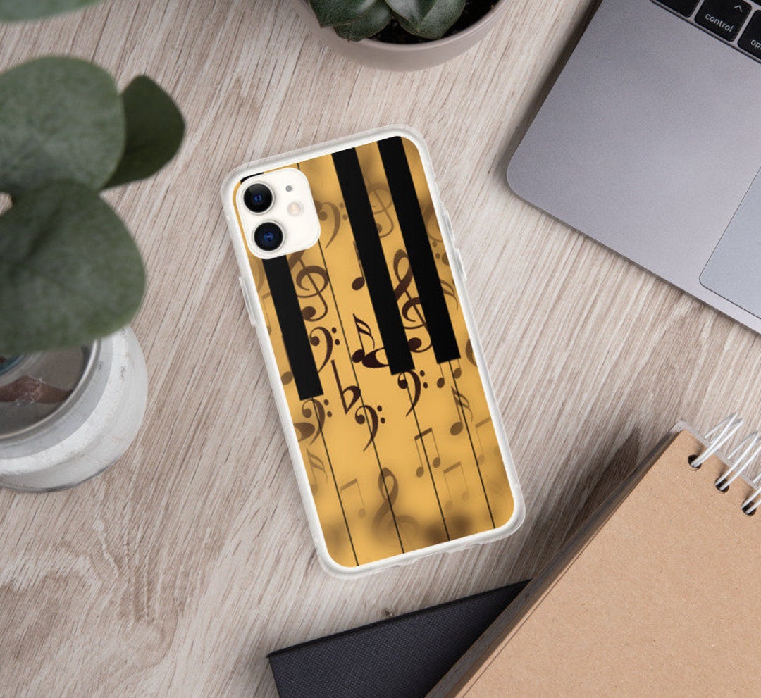 Piano Keys iPhone Case, Aesthetic Piano Keyboard Phone Cover, Custom ...
