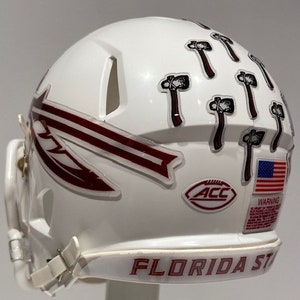 Florida State Seminoles 2023 Custom Mini Football Helmet Icy White ...