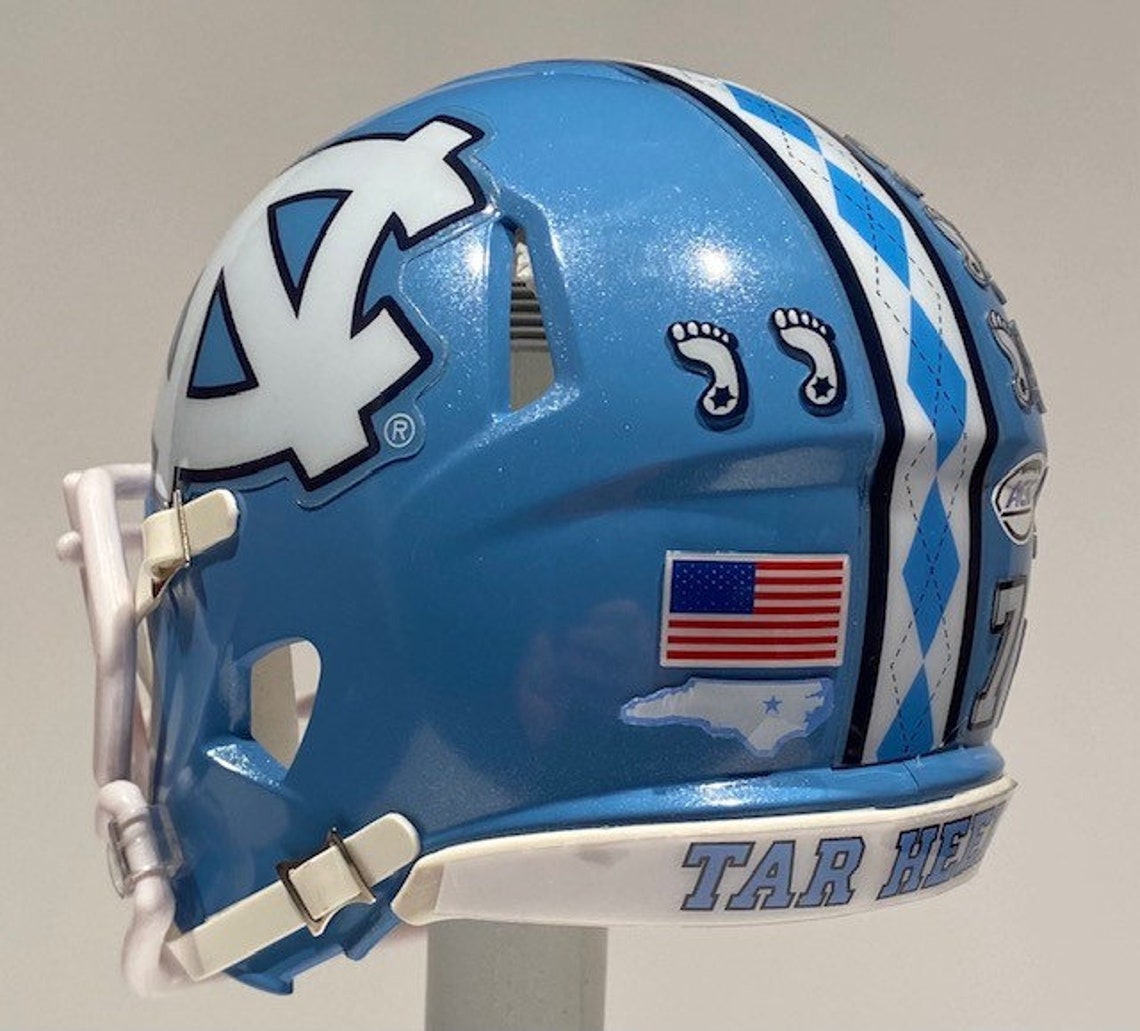 North Carolina Tar Heels Custom Mini Riddell Football Helmet - Etsy UK