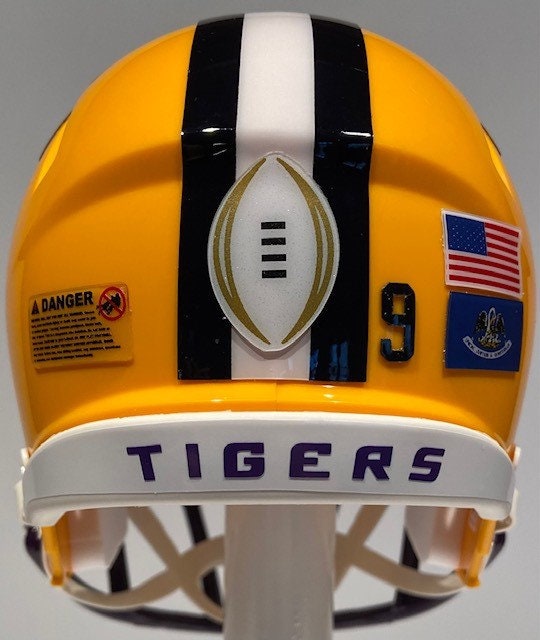 LSU Tigers Joe Burrow Custom Mini Football Helmet National Championship ...