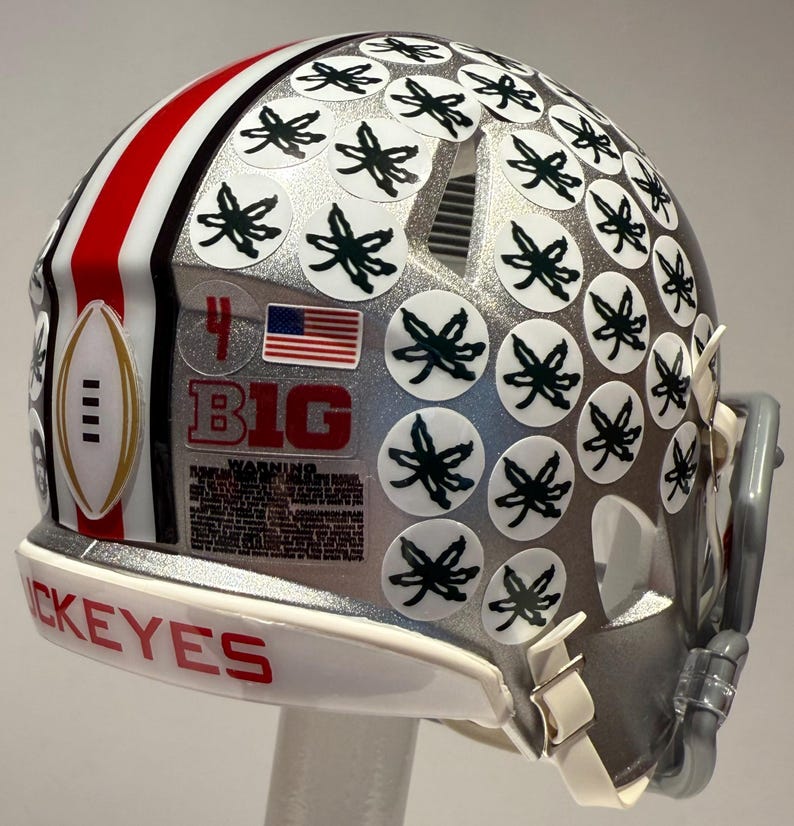Ohio State Buckeyes 2024 National Championship Vs ND Mini Riddell ...