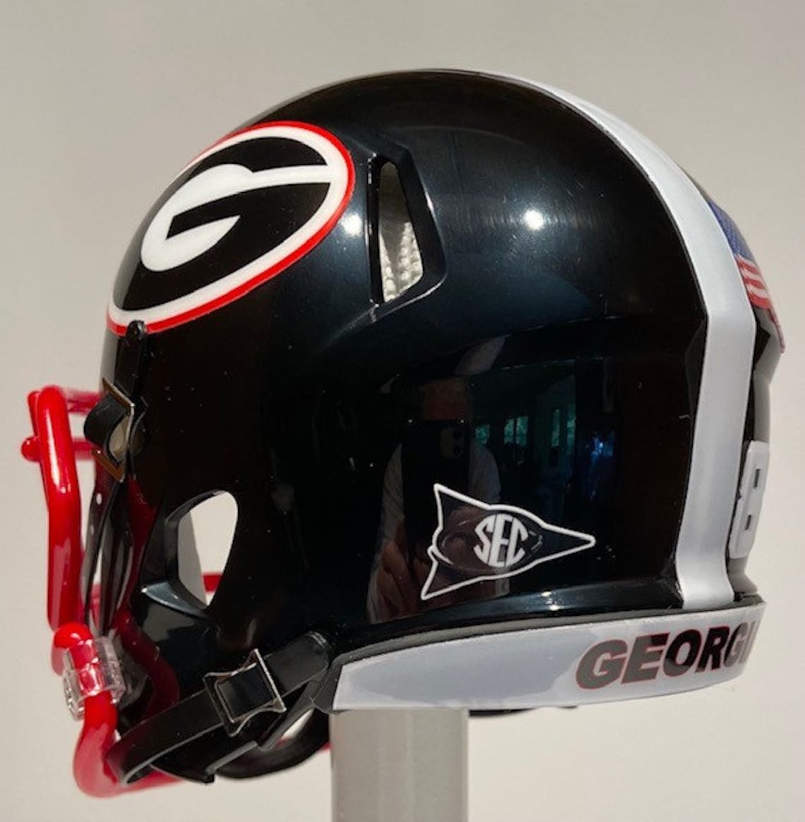 Georgia Bulldogs Custom BLACK Riddell Mini Football Helmet - Etsy