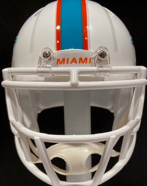 Miami Dolphins Xavien Howard Baylor Custom Mini Riddell Football Helmet ...