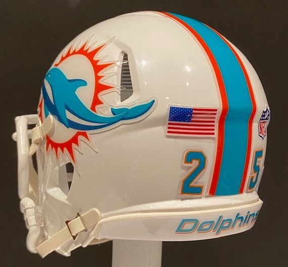 Miami Dolphins Xavien Howard Baylor Custom Mini Riddell Football Helmet ...