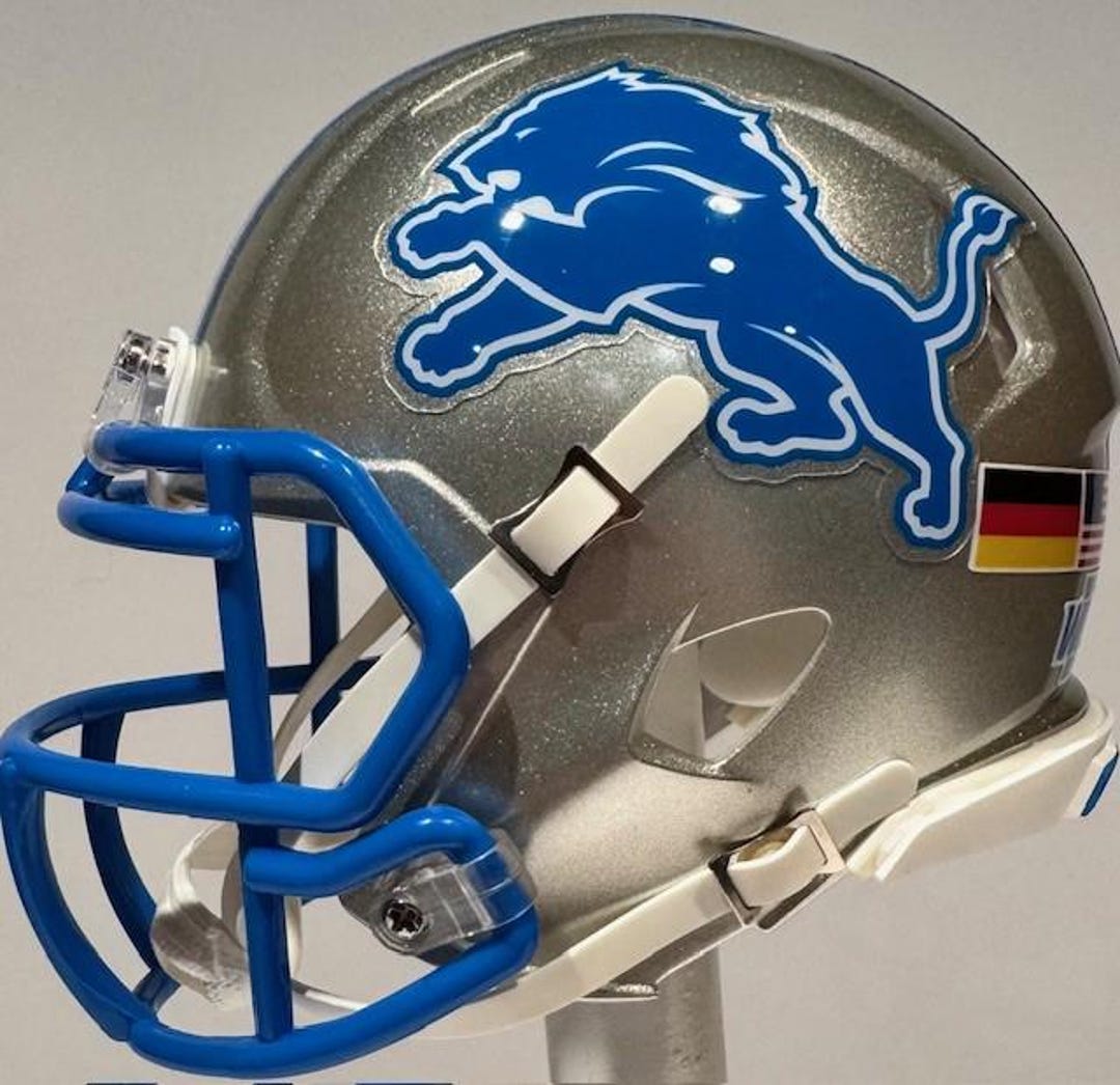 Detroit Lions 2024 Amon-ra St. Brown MINI Riddell Football Helmet Plus ...