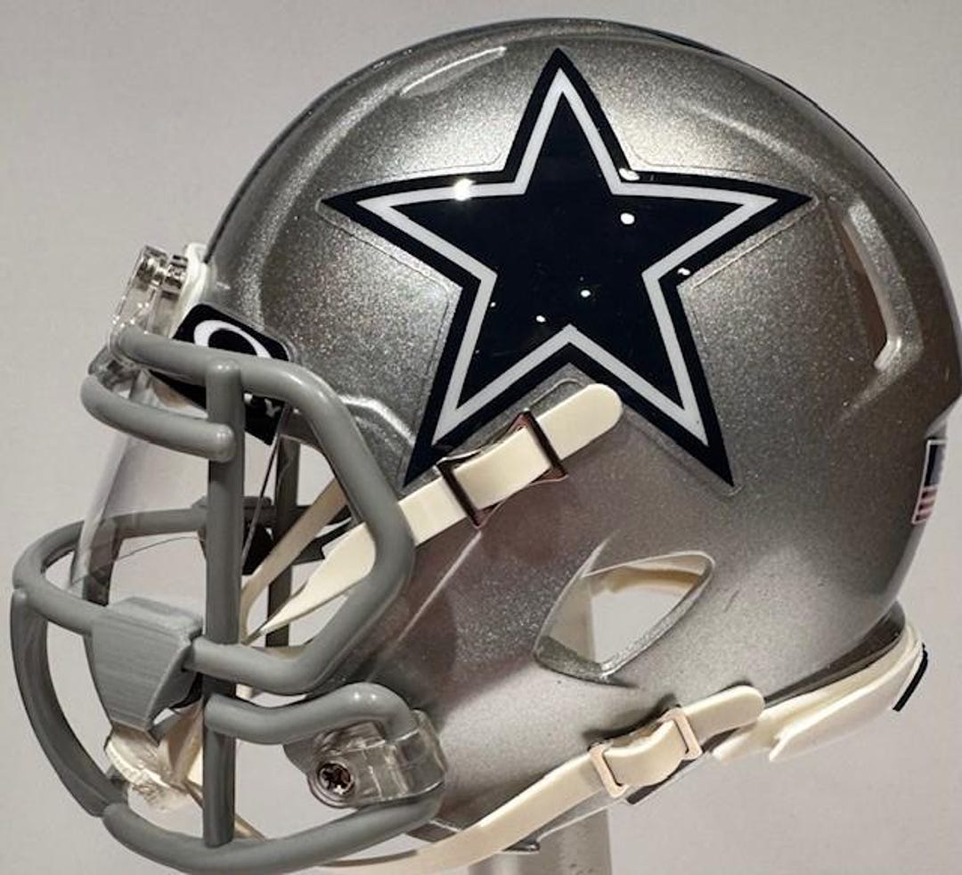 Dallas Cowboy Dak Prescott 2024 Mini Football Helmet W/visor and 3D ...