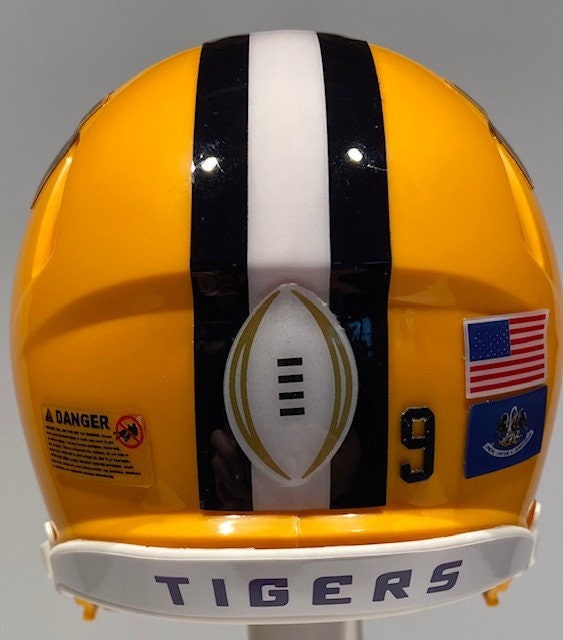 LSU Tigers Joe Burrow Custom Mini Football Helmet National Championship ...