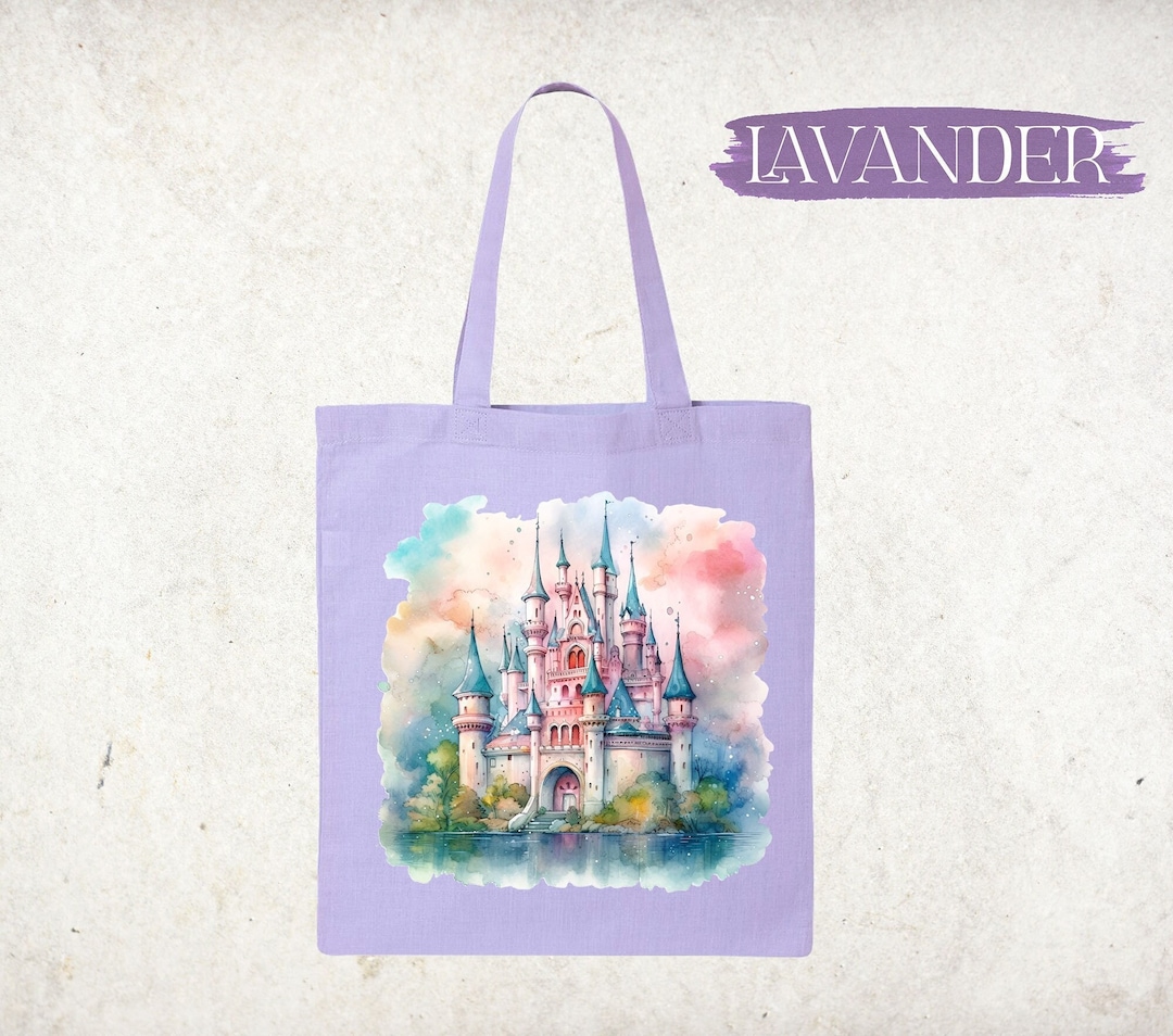 Disney Watercolor Castle Tote Bag, Disney Family Tote Bag, Disney Trip ...