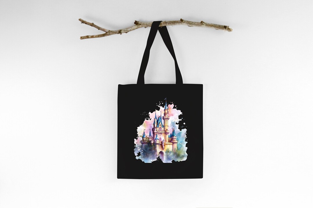 Disney Watercolor Castle Tote Bag, Disney Family Tote Bag, Disney Trip ...