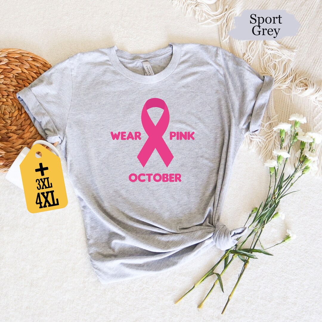Wear Pink October Shirt Breast Cancer Shirt Cancer Awareness - Etsy