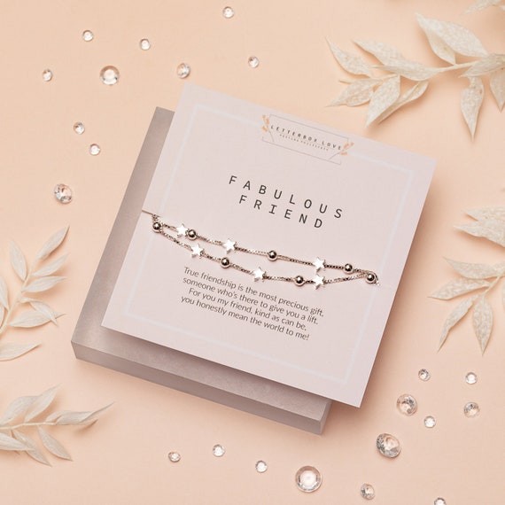 Silver Friendship Bracelet Best Friend Gift Bestie - Etsy UK