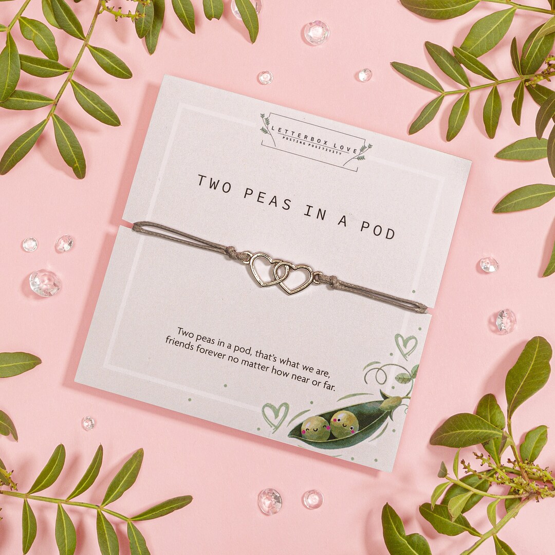 Two Peas in a Pod Friendship Bracelet | Bestie Bracelet | Unique ...
