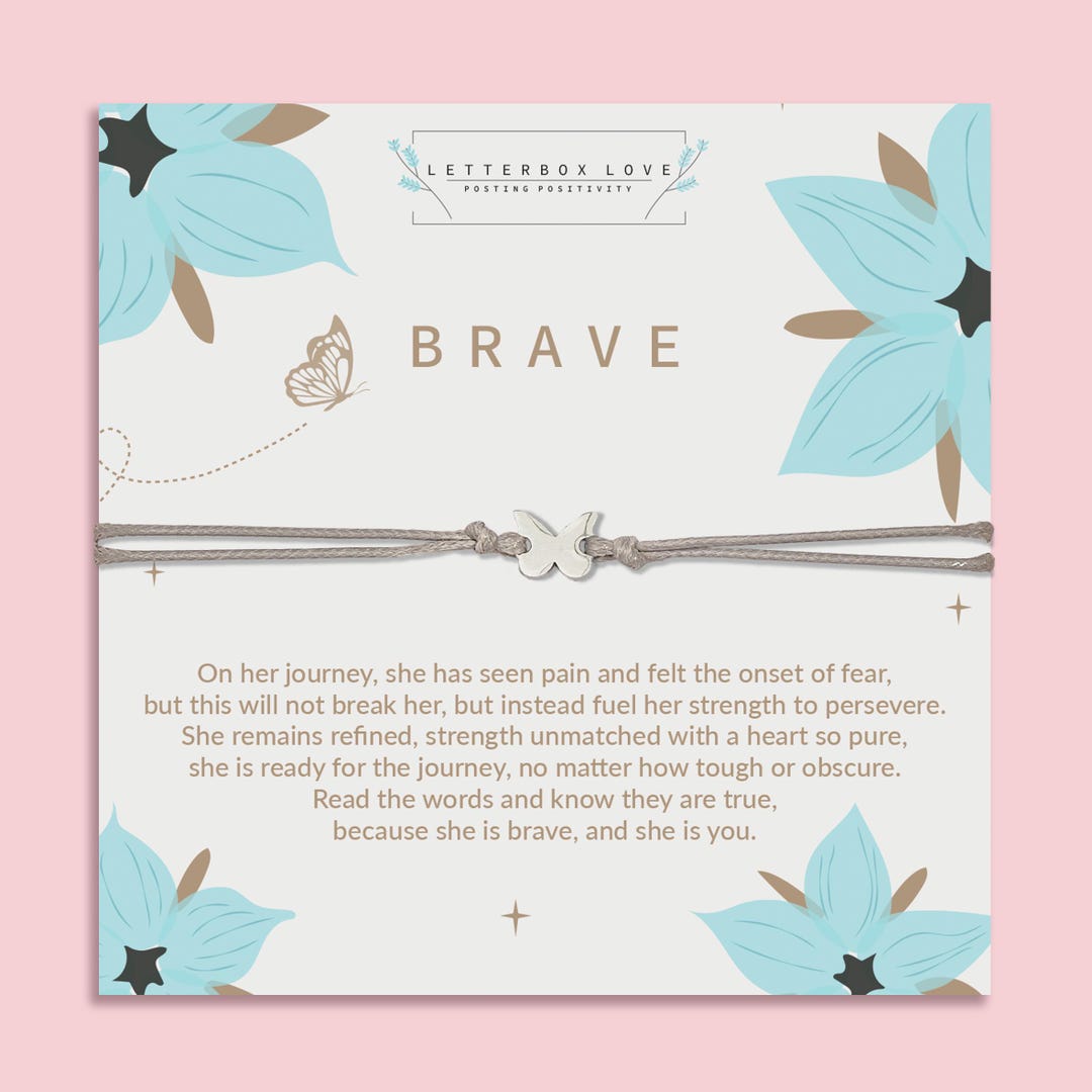 Brave Bracelet Gift | Get Well Soon Gift | You Can Do It Gift ...