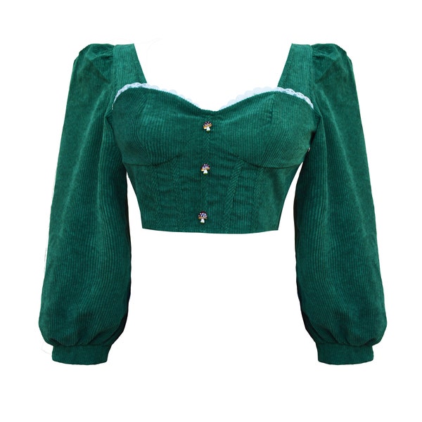 Green Velvet Bustier - Etsy