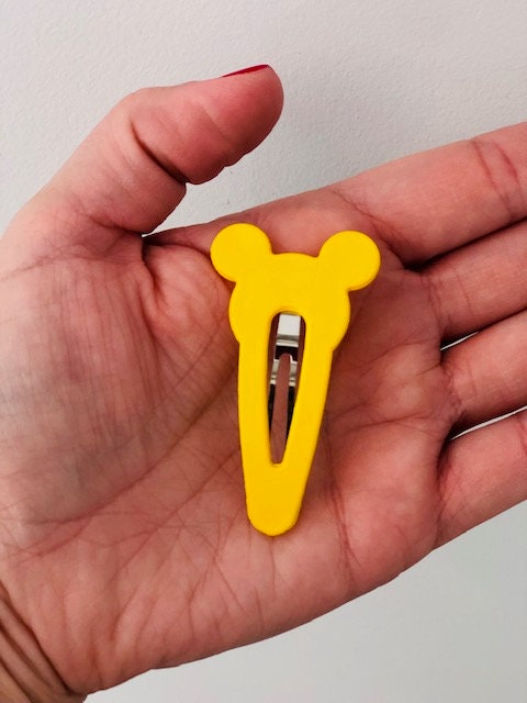 Mickey Mouse Ear Clip Set 3 Colors Included PINK YELLOW - Etsy