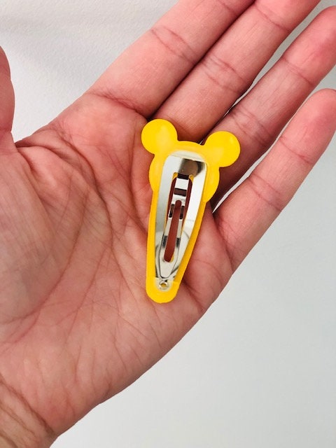 Mickey Mouse Ear Clip Set 3 Colors Included PINK YELLOW - Etsy