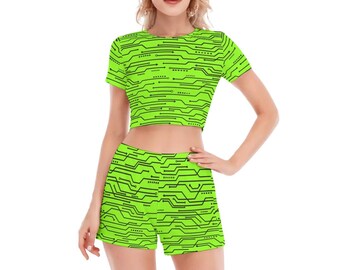 Hooded Bodysuit Glitchcore Clothes Alien Aesthetic Rave - Etsy