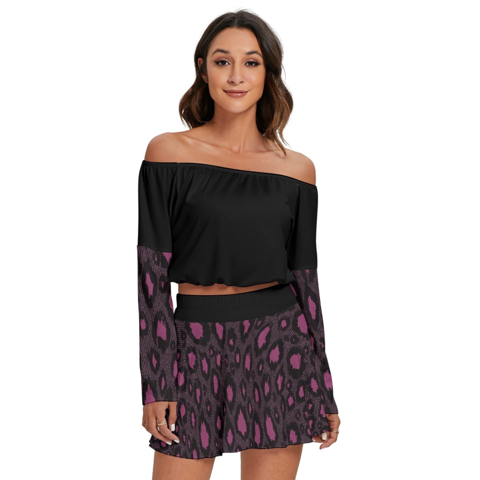 Leopard Gyaru Clothes, Fake Denim Skirt, Harajuku Fashion, Skirt and ...