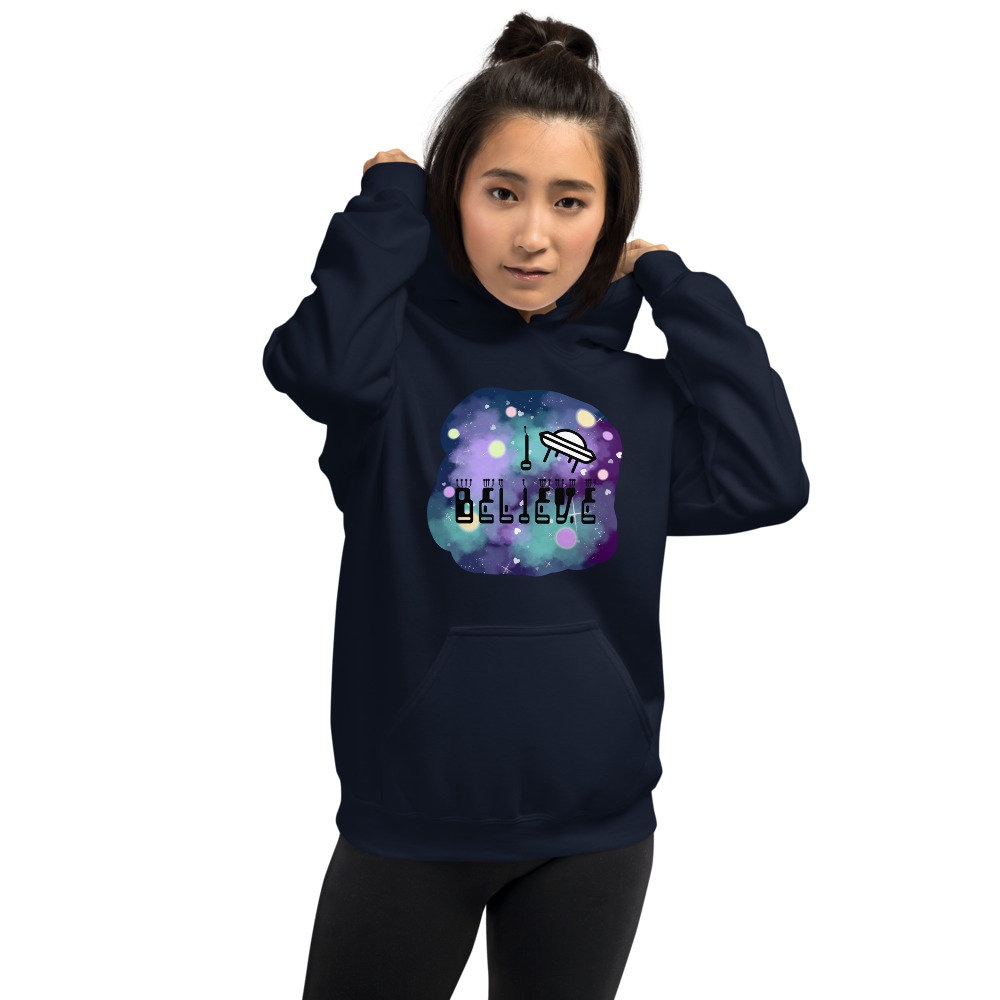 Unisex UFO Hoodie I Believe in Ufos Alien Fashion Space - Etsy