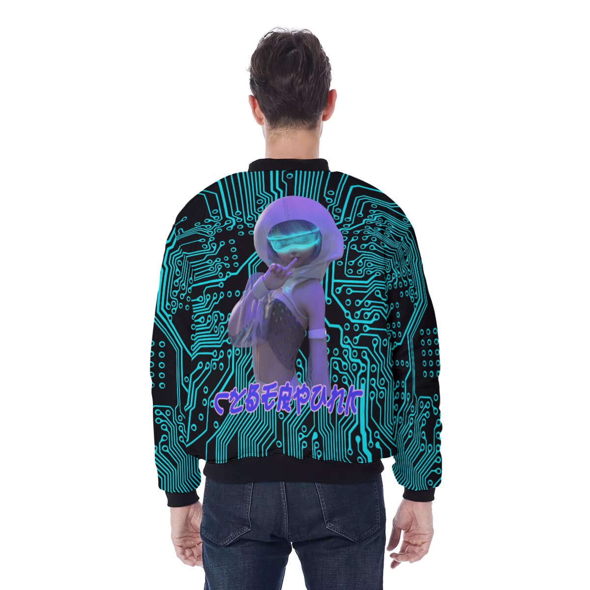 Cyberpunk Jacket, Bomber Jacket, Cyber Goth Clothing, Unisex Gifts ...