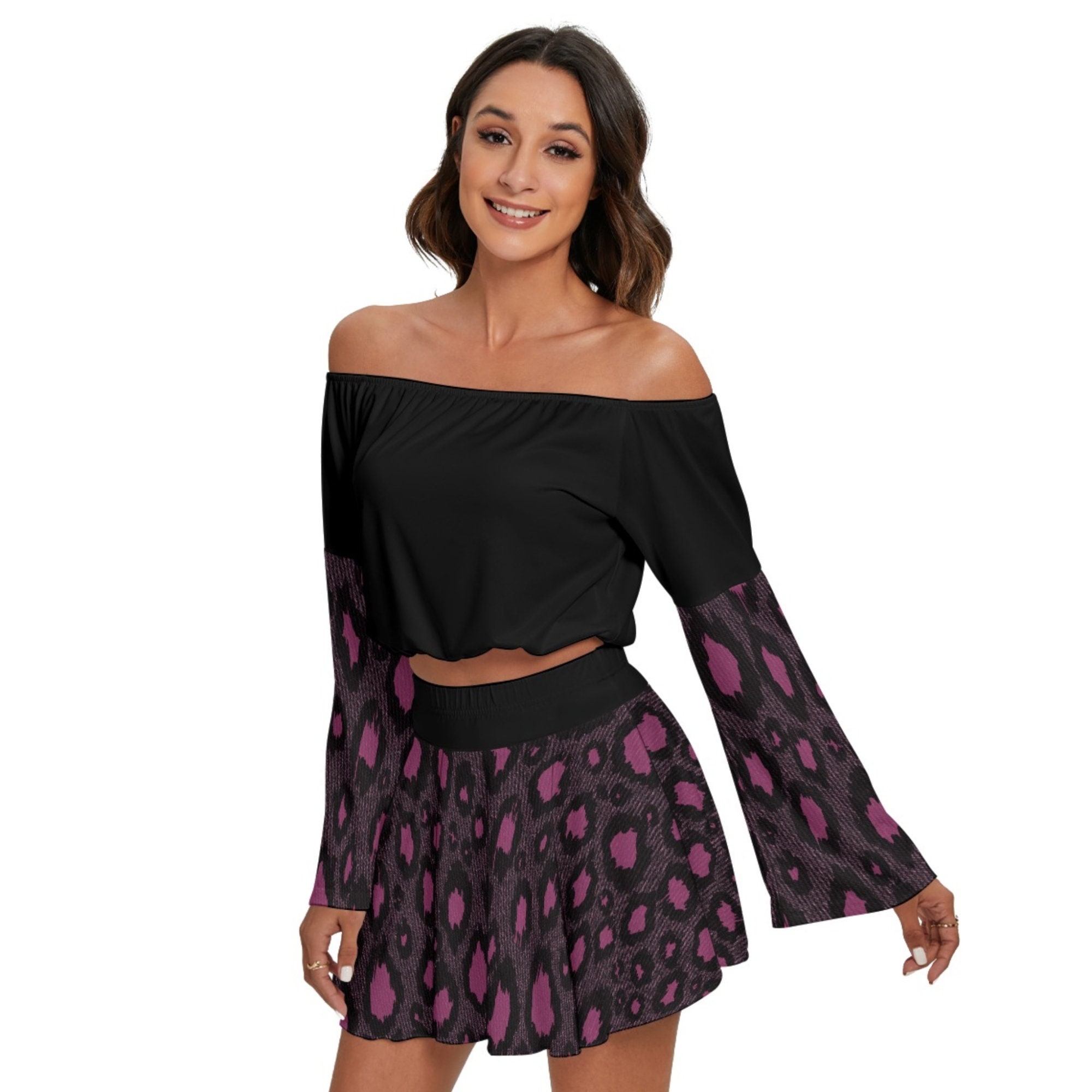 Leopard Gyaru Clothes, Fake Denim Skirt, Harajuku Fashion, Skirt and ...