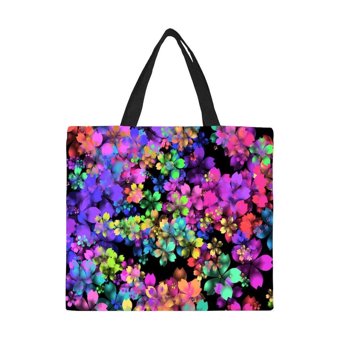 Floral Canvas Tote, Oversized Bag, Large Market Bag, Watercolour ...