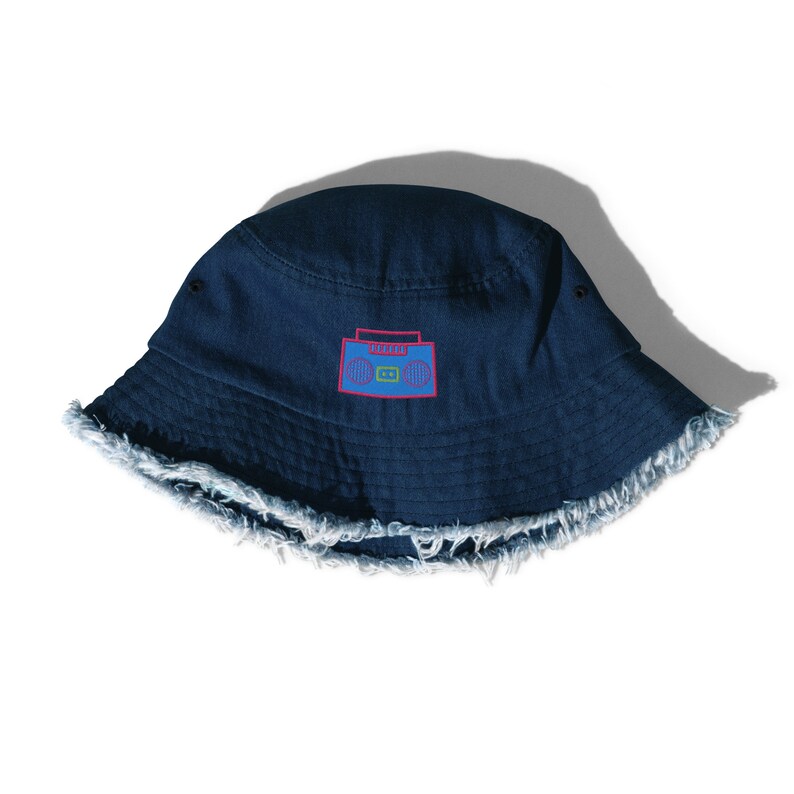 Boombox Bucket Hat, Distressed Aesthetic, 90s Bucket Hat, Haaady Gyaru ...