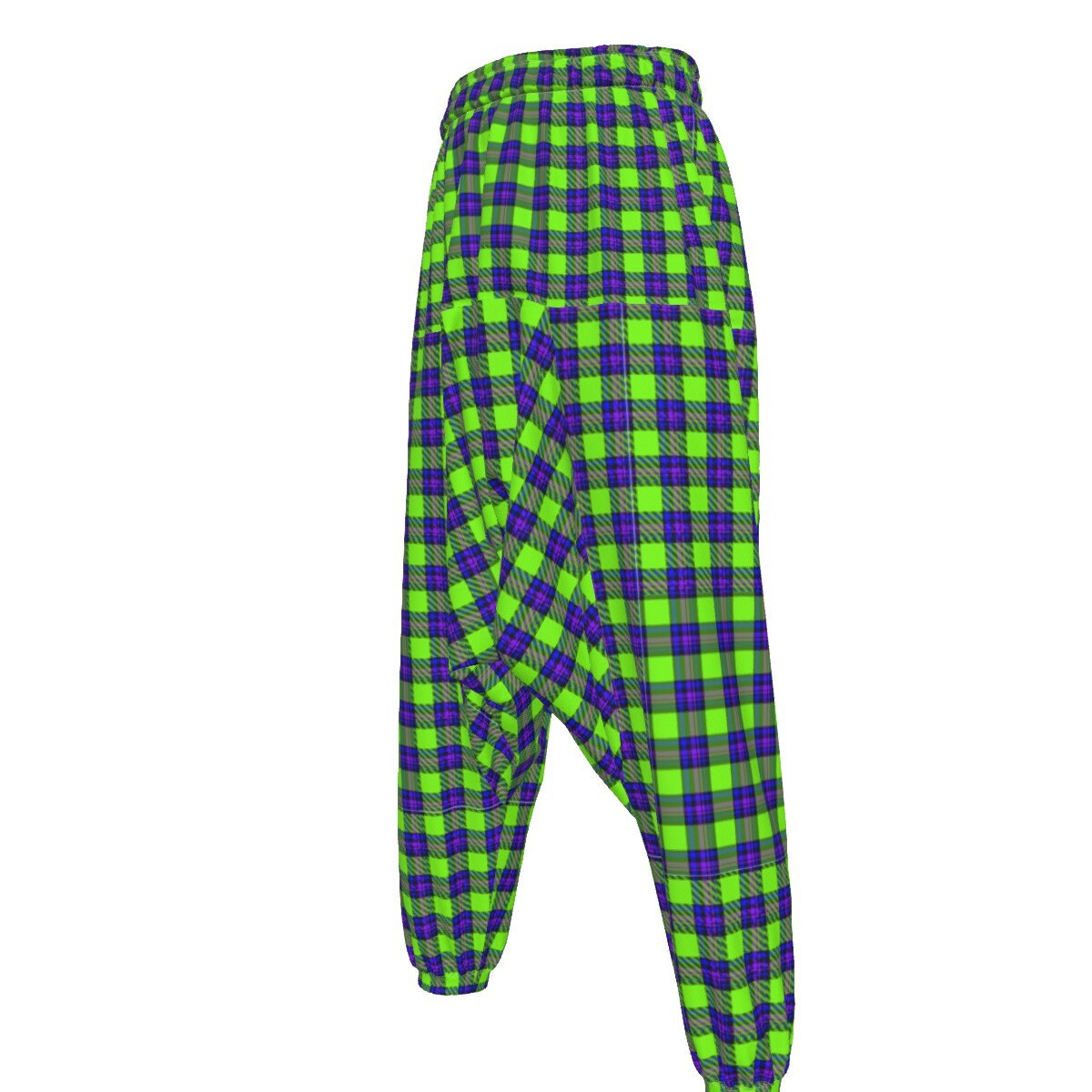 Neon Harem Pants, Tartan Pants, Oshare Kei, Neon Cyberpunk, Cybergoth ...