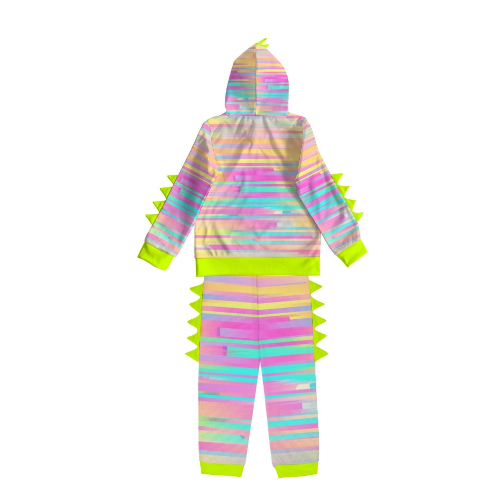 Glitch Rave Suit Kid's Dinosaur Set Cyberpunk Outfits - Etsy