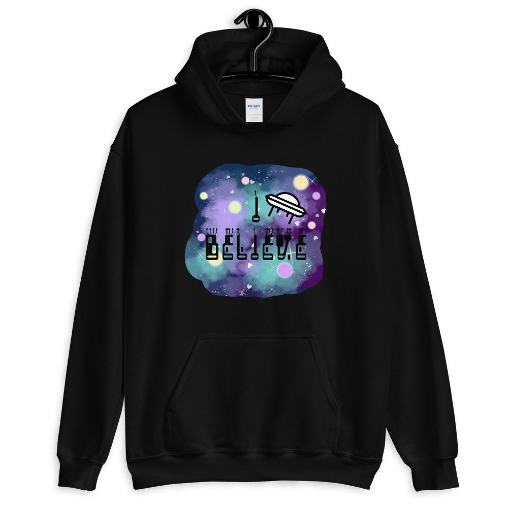 Unisex UFO Hoodie I Believe in Ufos Alien Fashion Space - Etsy