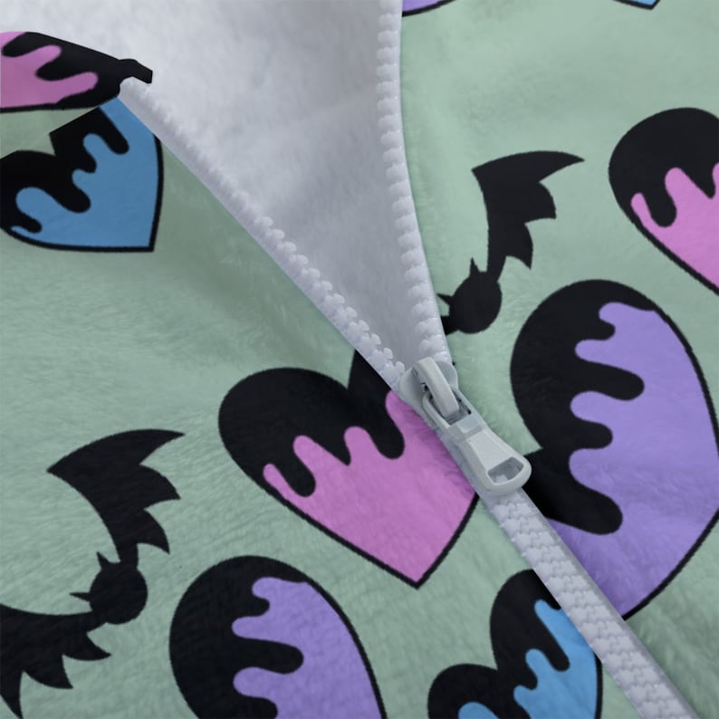 Pastel Plush Hoodie, Pastel Goth Aesthetic, Kawaii Harajuku, Lovecore ...