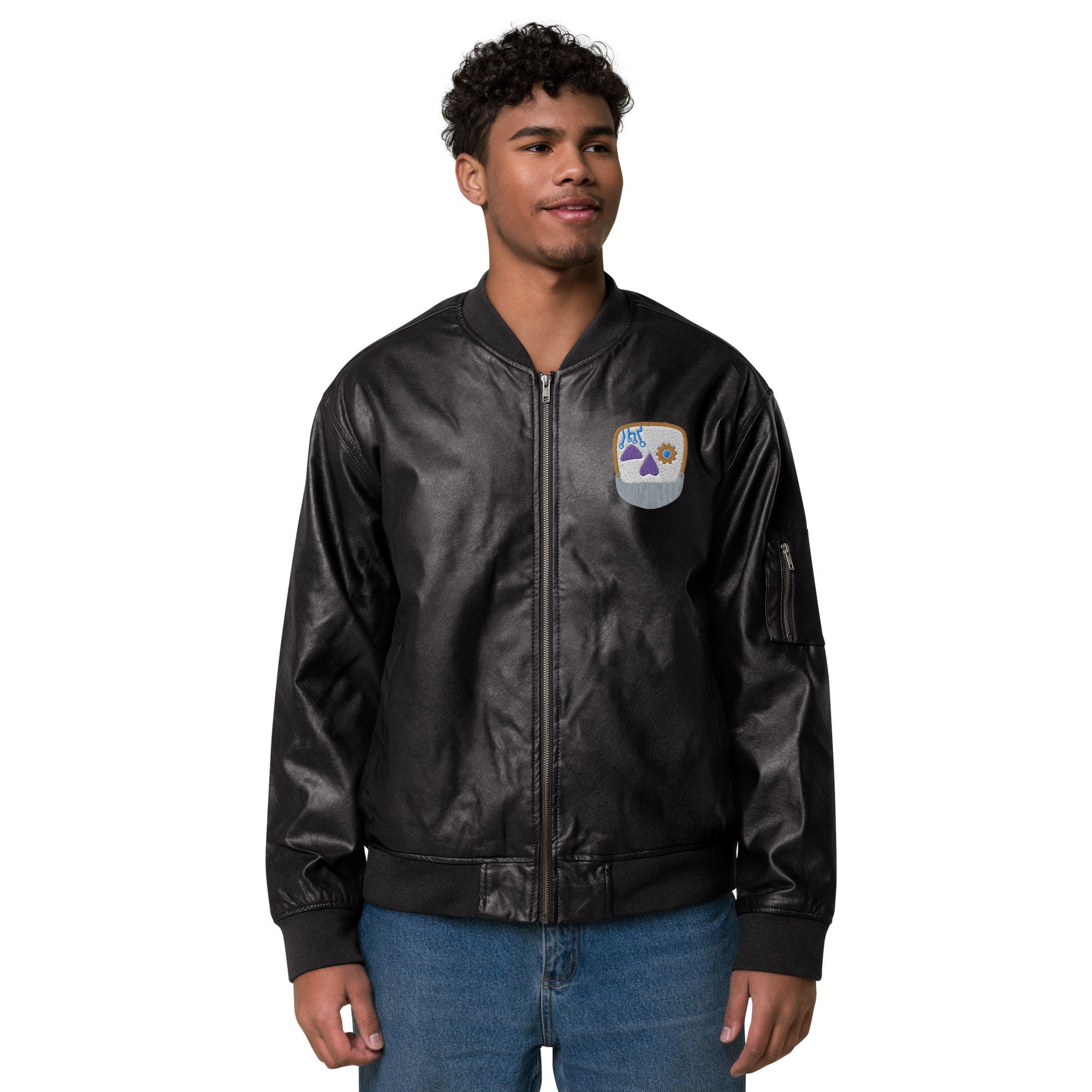 Cybergoth Jacket, Embroidered Bomber Jacket, Cyberpunk Coat, Skull Coat ...