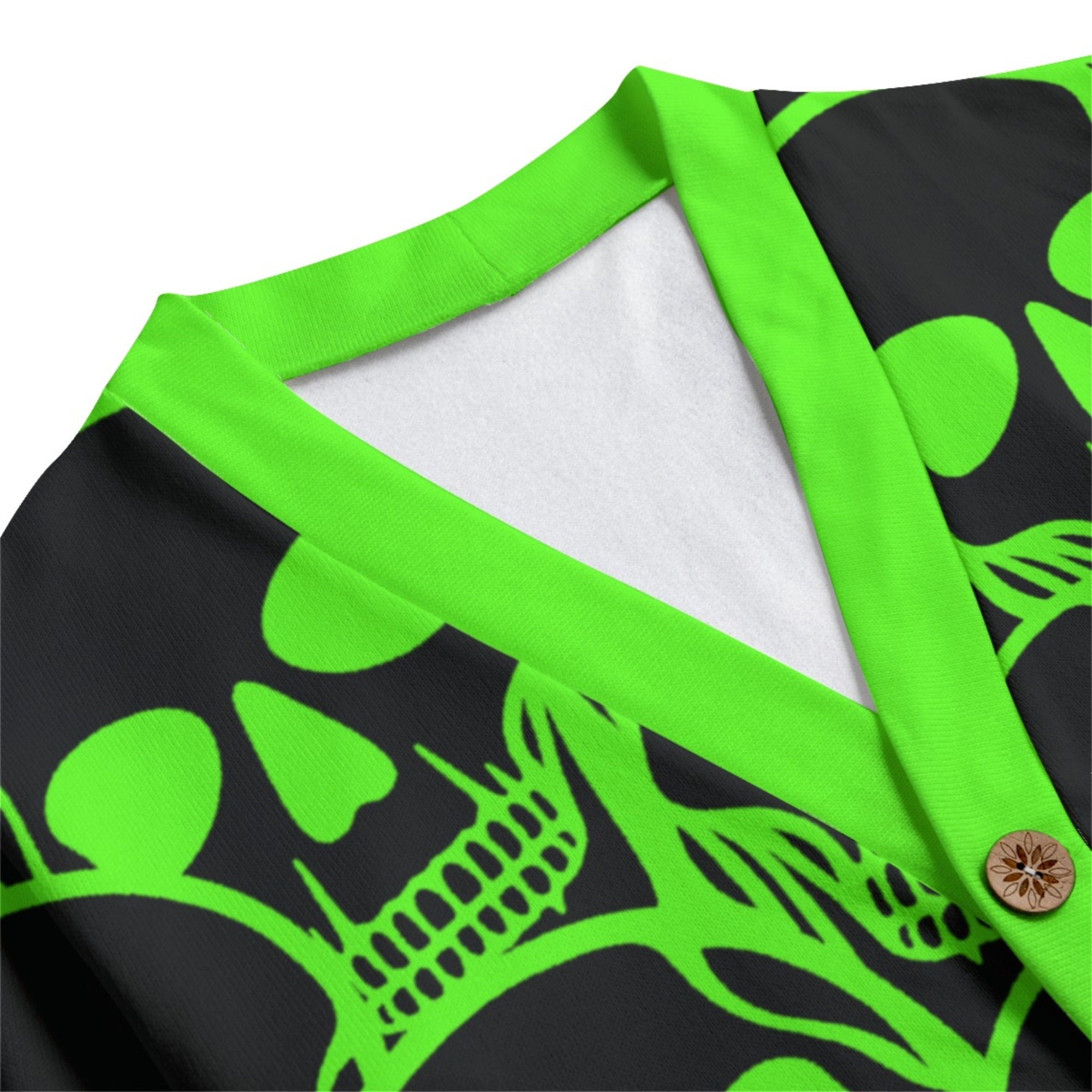 Neon Skull Cardigan, Fleece Cardigan, Haaady Gyaru, Gyaru-o Style ...