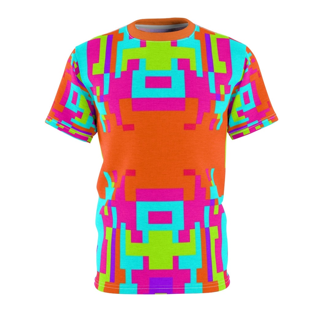 Neon Tshirt, Decora Kei Shirt, Glitchcore Clothing, Fluorescent Clothes ...