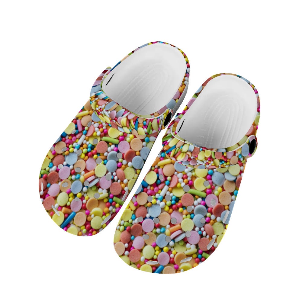 Ice Cream Sprinkles Rubber Clogs, Candy Sandals, Kawaii Clogs, Foodie ...