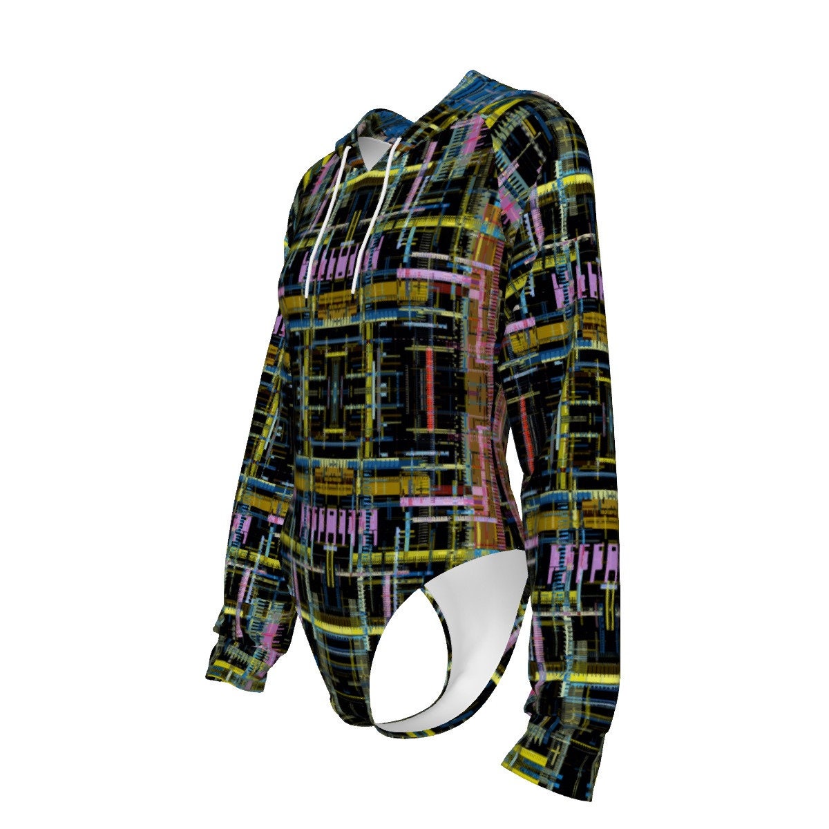 Hooded Bodysuit, Glitchcore Clothes, Alien Aesthetic, Rave Gift, Sci Fi ...