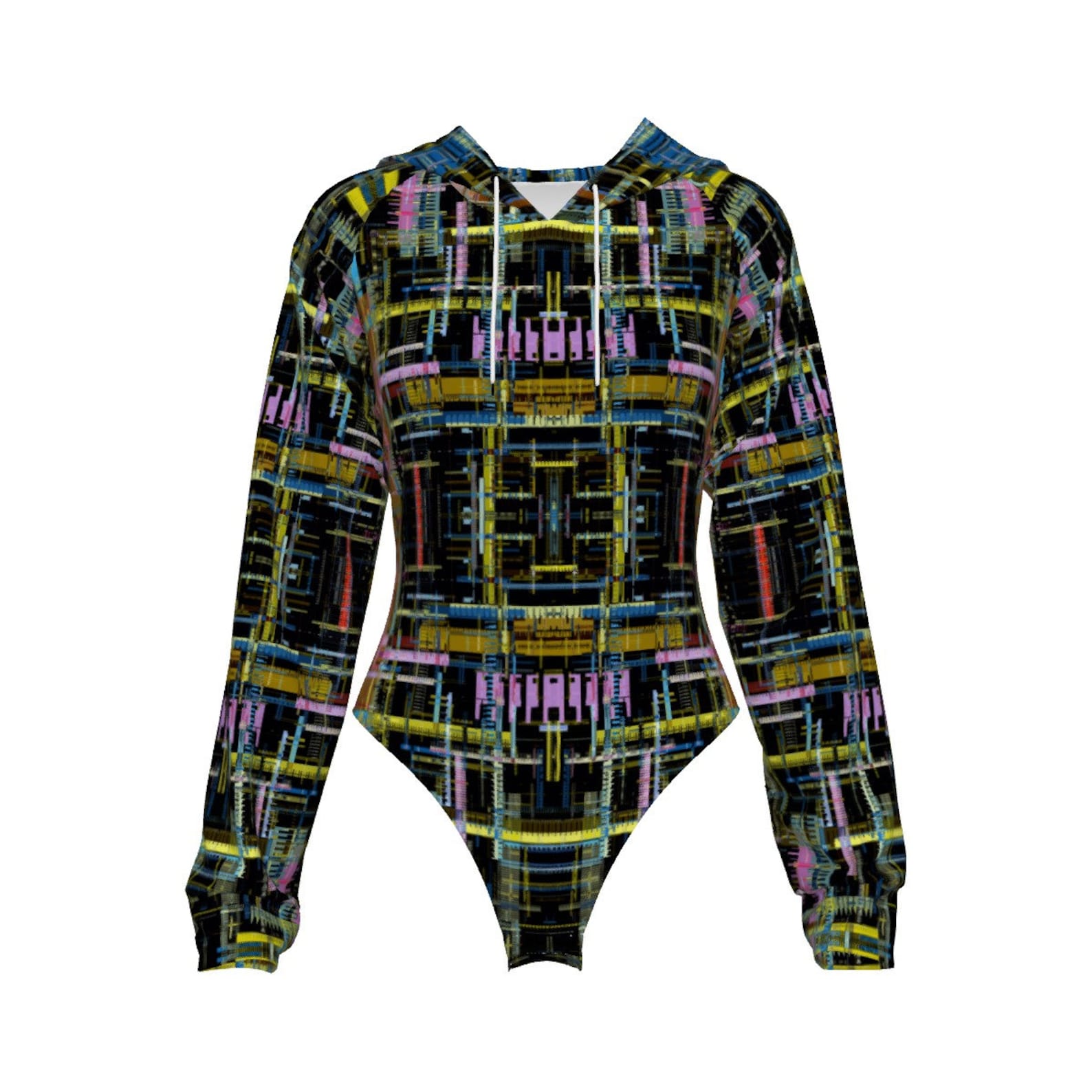 Hooded Bodysuit, Glitchcore Clothes, Alien Aesthetic, Rave Gift, Sci Fi ...