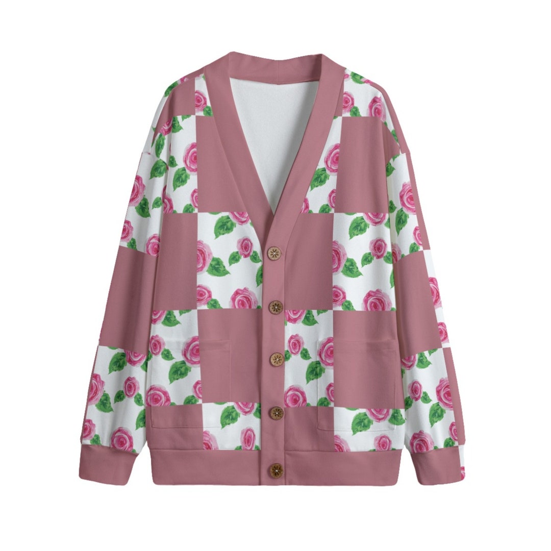 Floral Cardigan, Fleece Cardigan, Himekaji Gyaru, Gyaru-o Style, Decora ...