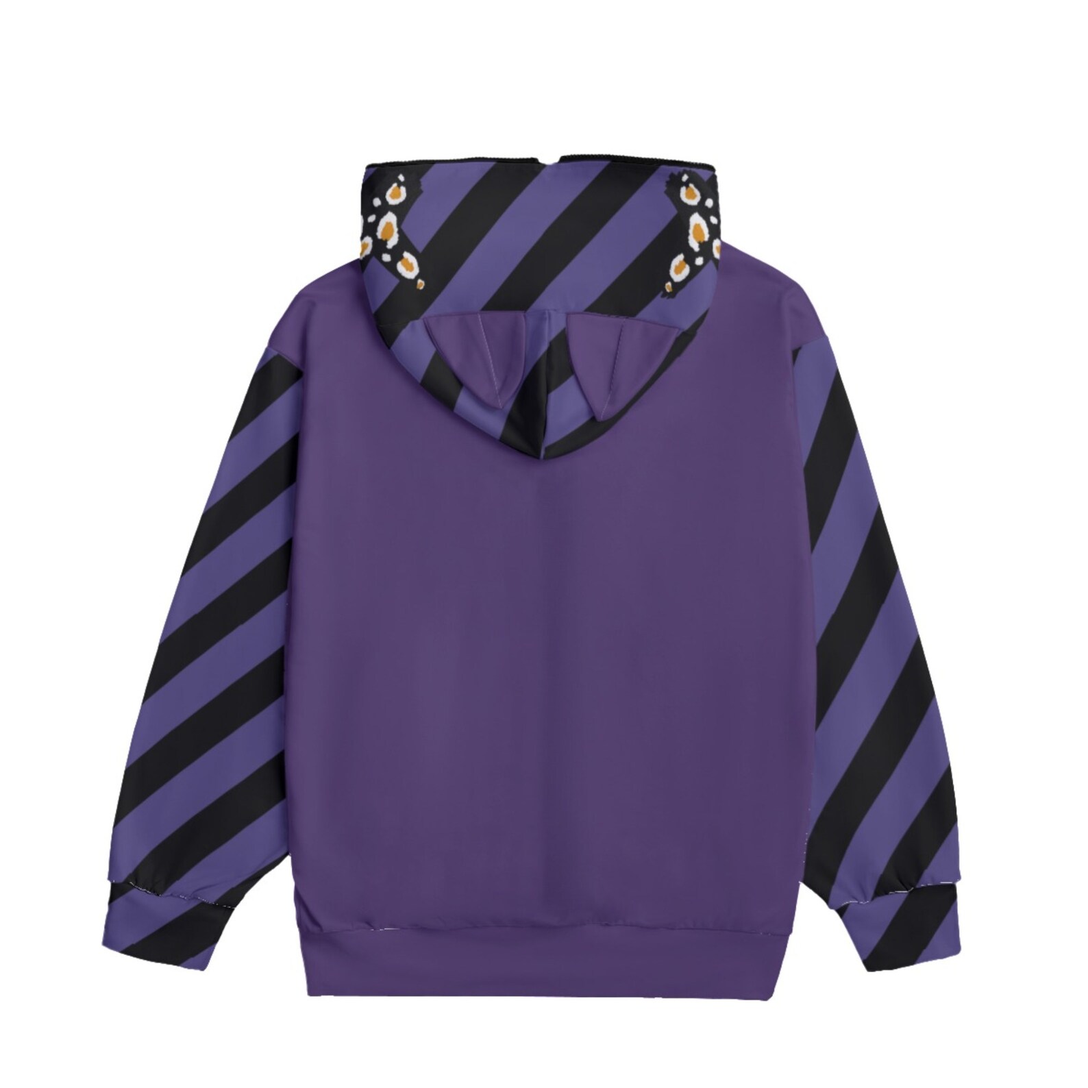 Punk Cat Zip Face Hoodie, Neon Punk Jacket, Decorative Ear Hoodie ...