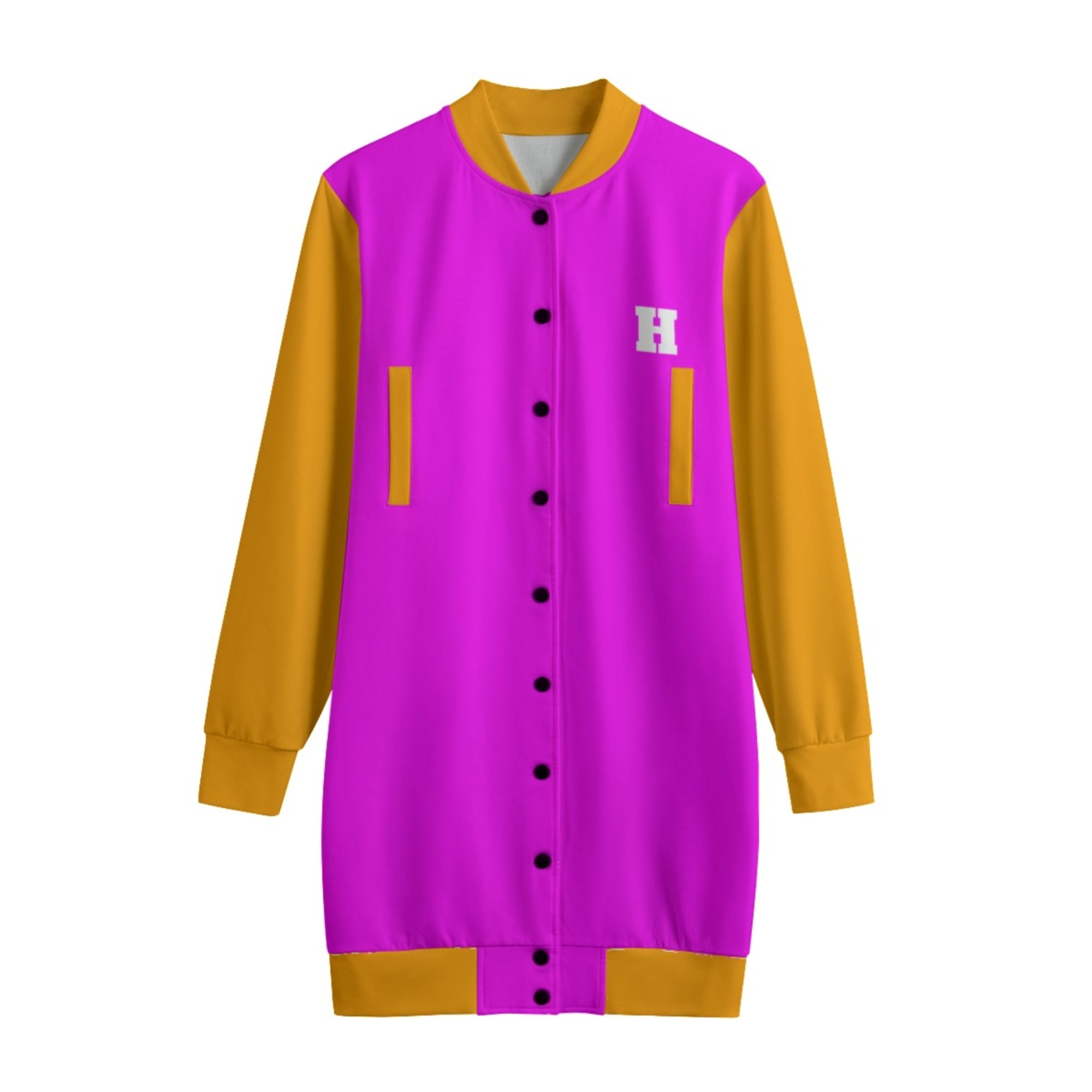 Long Varsity Jacket, Haaady Gyaru Coat, Plus Size Kawaii, Harajuku ...