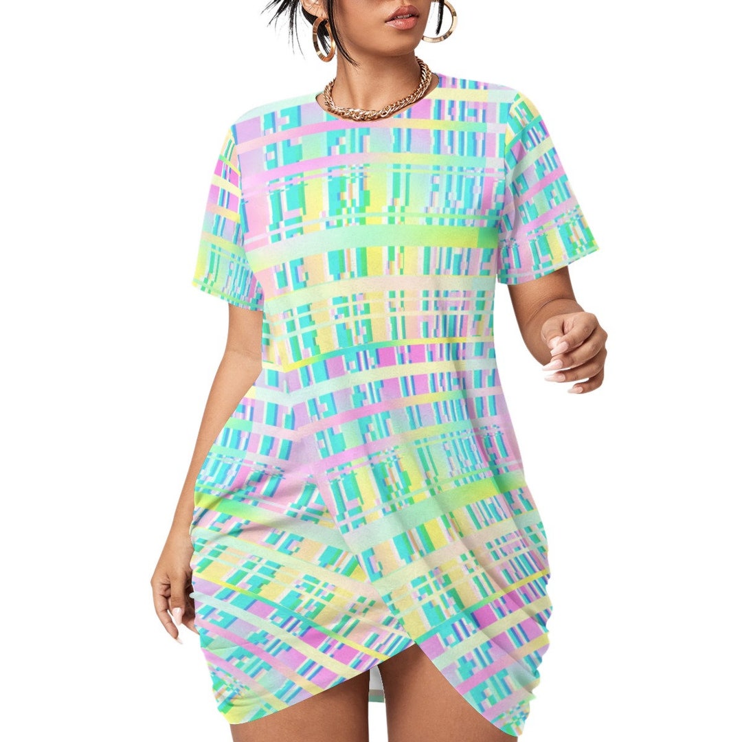 Plus Size Rave Dress, Solarpunk Clothing, Cybergoth Dress, Sci Fi ...