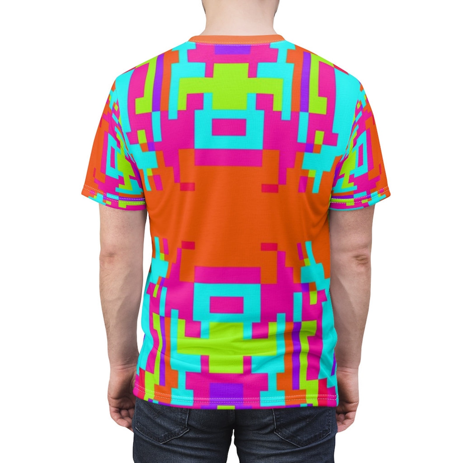 Neon Tshirt, Decora Kei Shirt, Glitchcore Clothing, Fluorescent Clothes ...