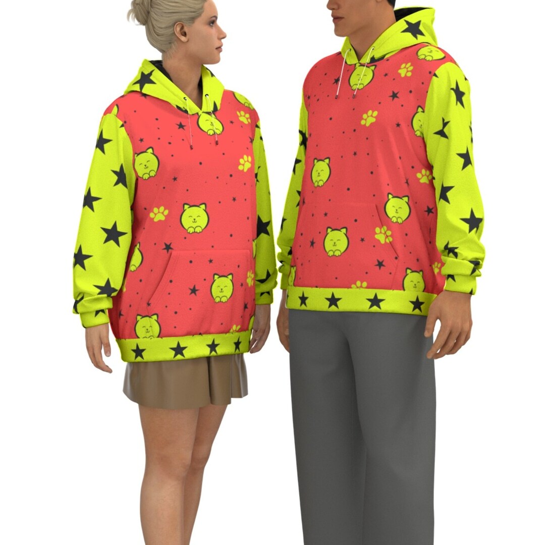 Kidcore Cat Hoodie, Haaady Gyaru, Oshare Kei, Harajuku Fashion, Decora ...