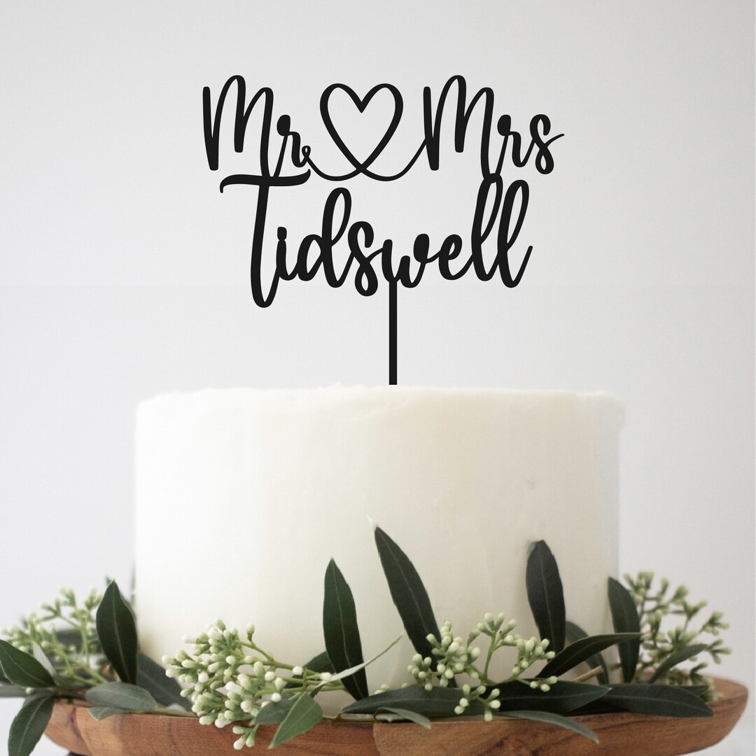 Cake Topper | Wedding Cake | Mr & Mrs Topper - Etsy Australia