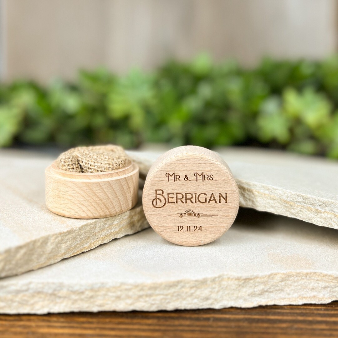 Art Deco Personalised Ring Box Art Nouveau Wedding Ring Box Proposal ...