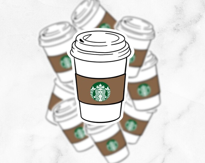 Starbucks Coffee Cup Sticker Starbucks Coffee Coffee Cup Sticker - Etsy
