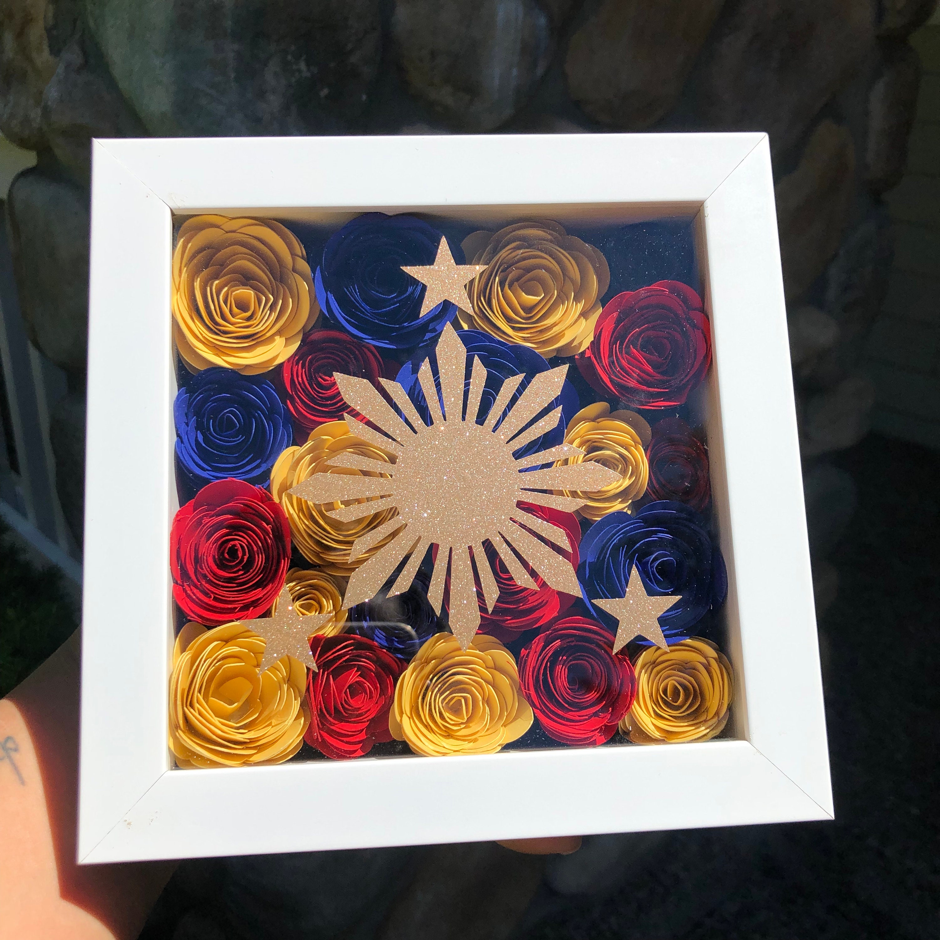 Filipino Sun Shadow box Filipino Philippines Shadowbox | Etsy