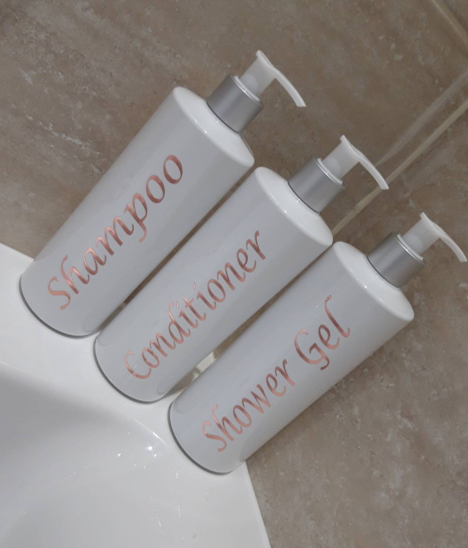 Personalised Bathroom Bottles Set of Three - Etsy UK